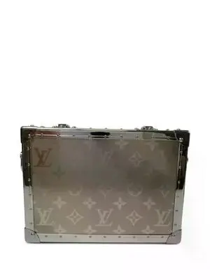 LOUIS VUITTON Monogram Titanium Clutch Box Shoulder Bag