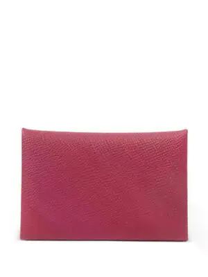 Hermès Calvi Epsom Card Holder - Pink