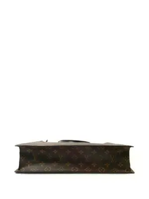 LOUIS VUITTON Sac Plat Monogram Tote Bag - Brown
