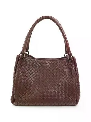 Bottega Veneta Intrecciato Leather Handbag - Red