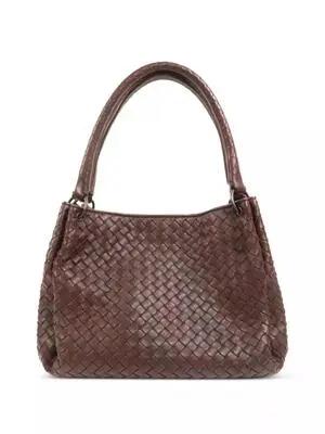 Bottega Veneta Intrecciato Leather Handbag - Red