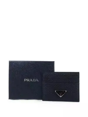 Prada Enamel Triangle Logo Card Holder