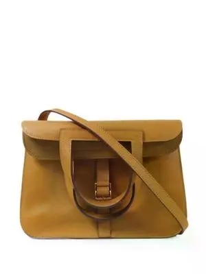 Hermès Halzan 25 Leather Tote Bag - Brown