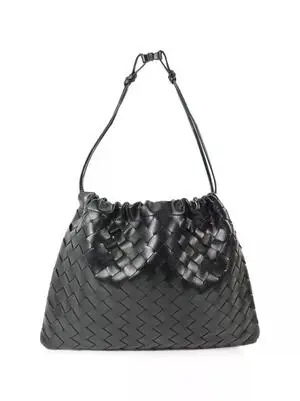 Bottega Veneta Intrecciato Shoulder Bag - Black