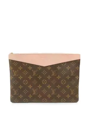 LOUIS VUITTON Monogram Daily Pouch Clutch Bag - Brown