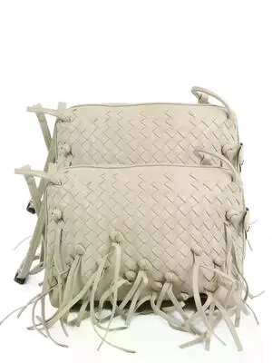 Bottega Veneta Intrecciato Nodini Shoulder Bag Neutrals