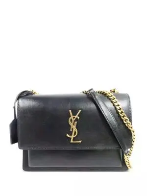 Saint Laurent Medium Sunset Chain Shoulder Bag - Black