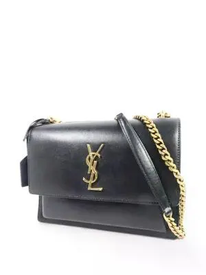 Saint Laurent Medium Sunset Chain Shoulder Bag - Black