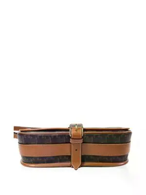 Celine Triomphe Logo-print Messenger Bag - Brown