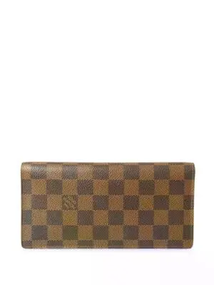LOUIS VUITTON Damier Ebene Portefeuille Long Wallet - Brown