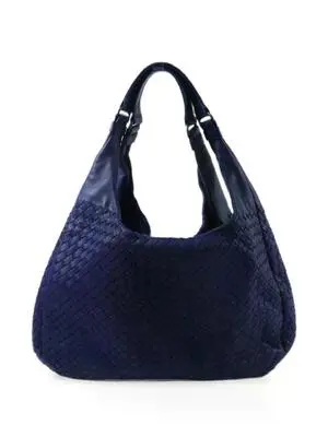 Bottega Veneta 2010' Intrecciato Shoulder Bag - Blue
