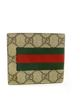 Gucci Gg Canvas Web-stripe Wallet - Neutrals