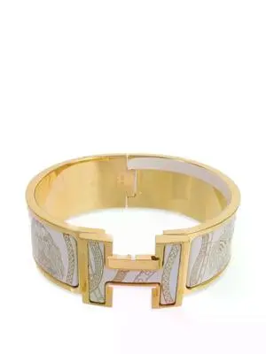 Hermès Clic-clac H Enamel Bracelet - Gold