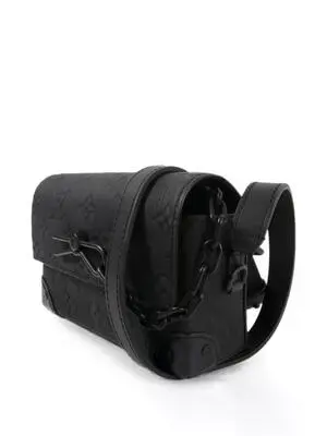 LOUIS VUITTON Steamer Monogram Taurillon Shoulder Bag - Black