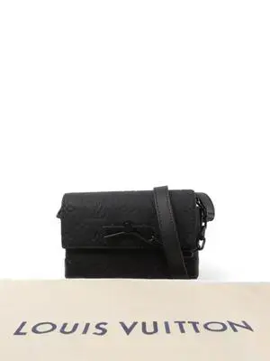 LOUIS VUITTON Steamer Monogram Taurillon Shoulder Bag - Black