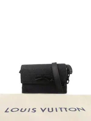 LOUIS VUITTON Steamer Monogram Taurillon Shoulder Bag - Black