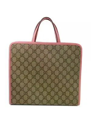 Gucci Strawberry Motif Gg Canvas Tote Bag - Neutrals