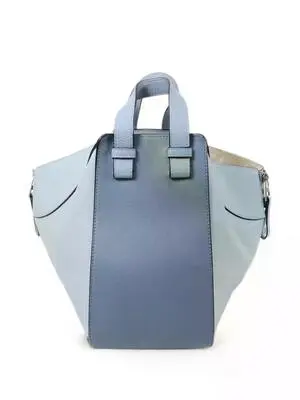 Loewe Medium Hammock Leather Tote Bag - Blue