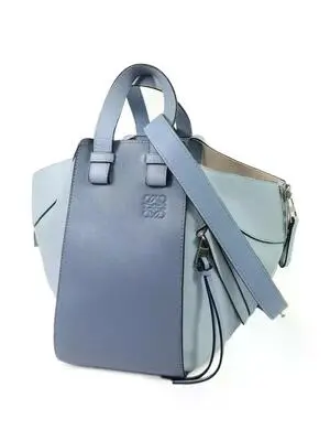 Loewe Medium Hammock Leather Tote Bag - Blue
