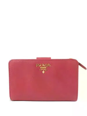 Prada Saffiano Leather Bifold Wallet - Pink