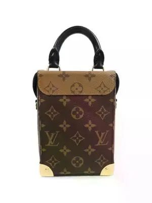 LOUIS VUITTON Monogram Reverse Camera Box Cross Body Bag - Brown