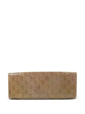 Gucci Gg Patent Calf Leather Clutch Bag
