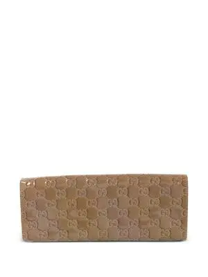Gucci Gg Patent Calf Leather Clutch Bag