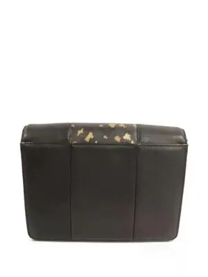 See By Chloé Leather Leopard Print Shoulder Bag - Black