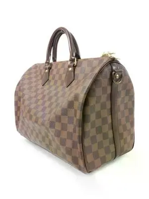 LOUIS VUITTON Speedy Damier Ebene Canvas Tote Bag - Brown