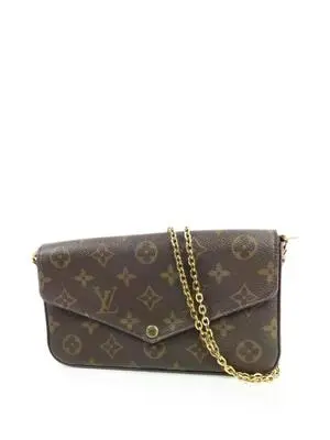 LOUIS VUITTON Monogram Felicie Pochette Shoulder Bag - Brown