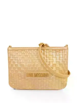 Moschino Plaque Woven Crossbody Bag