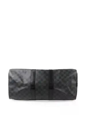 LOUIS VUITTON Keepall 45 Bandoulière Damier Graphite Duffle Bag