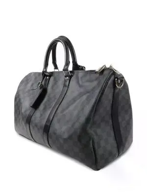 LOUIS VUITTON Keepall 45 Bandoulière Damier Graphite Duffle Bag