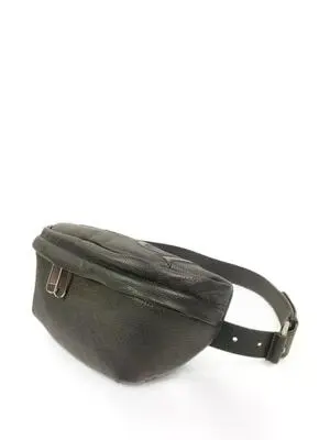 Gucci Gg Logo Leather Belt Bag - Black
