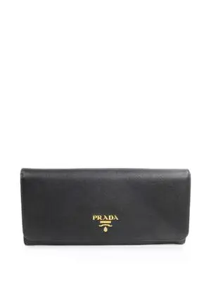 Prada Logo-plaque Wallet - Black