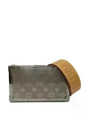 LOUIS VUITTON Monogram Titanium Trunk Wallet Shoulder Bag