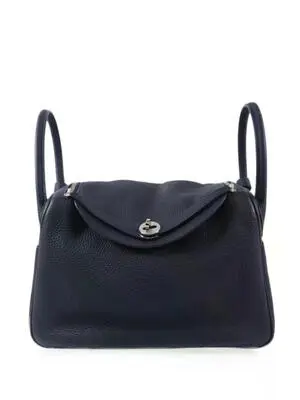 Hermès Lindy 30 Clemence Tote Bag - Blue