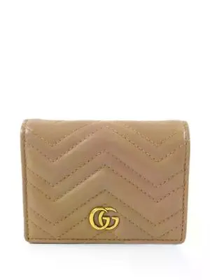 Gucci Gg Marmont Bifold Wallet - Neutrals
