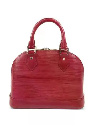 LOUIS VUITTON Alma Bb Tote Bag Red