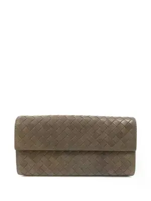 Bottega Veneta Intrecciato Long Wallet - Grey