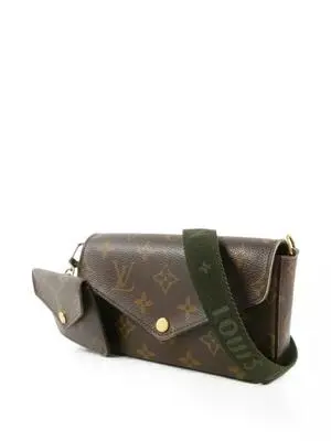 LOUIS VUITTON Monogram Canvas Félicie Strap & Go Messenger Bag - Brown