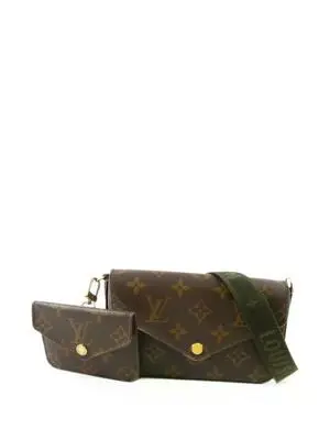 LOUIS VUITTON Monogram Canvas Félicie Strap & Go Messenger Bag - Brown