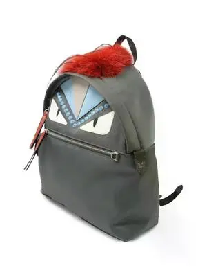 Fendi Monster Fur Trimmed Backpack