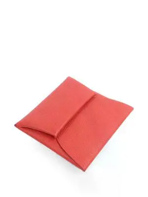 Hermès 2015 Bastia Leather Coin Purse - Red
