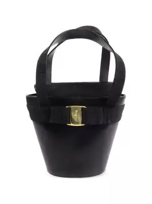 FERRAGAMO Vara Ribbon Bucket Bag - Black