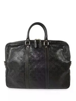 Gucci Gg Briefcase Handbag - Brown