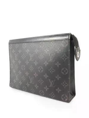LOUIS VUITTON Mm Pochette Voyage Monogram Eclipse Clutch Bag