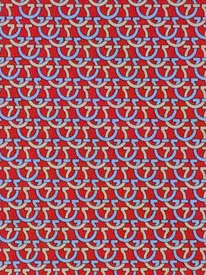 FERRAGAMO Gancini-print Silk Tie
