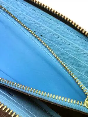 LOUIS VUITTON Clemence Damier Ebene Penguins Long Wallet - Brown