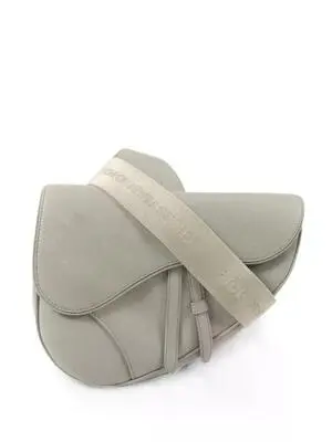 Dior Saddle Leather Cross Body Bag - Grey
